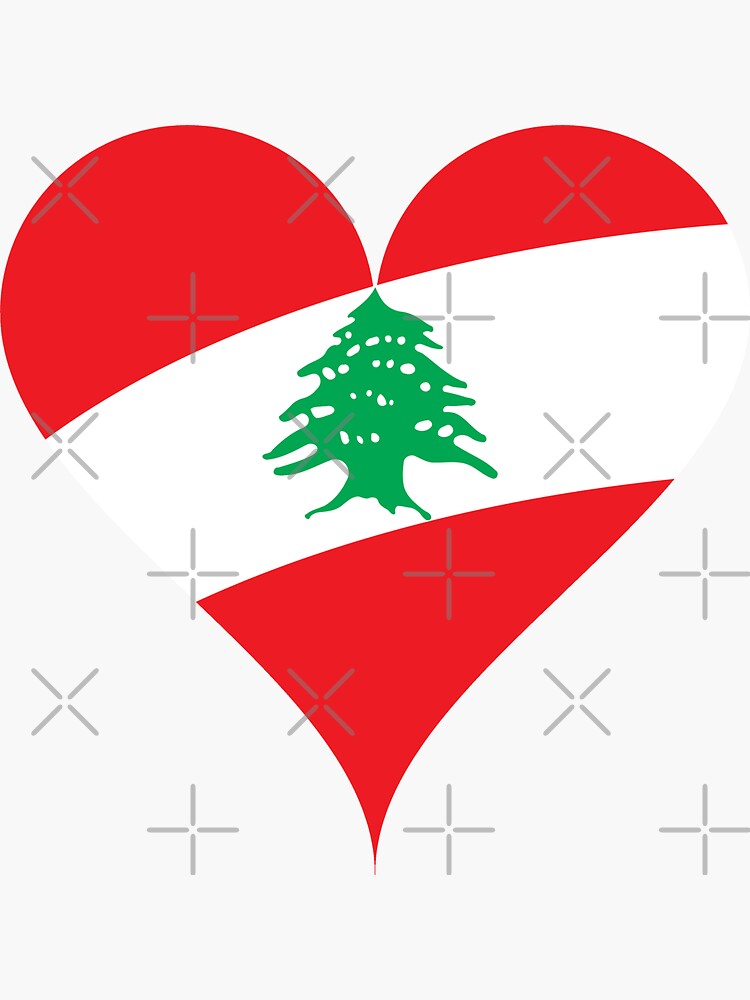 "Lebanon Flag Heart" Sticker for Sale by limitlezz | Redbubble