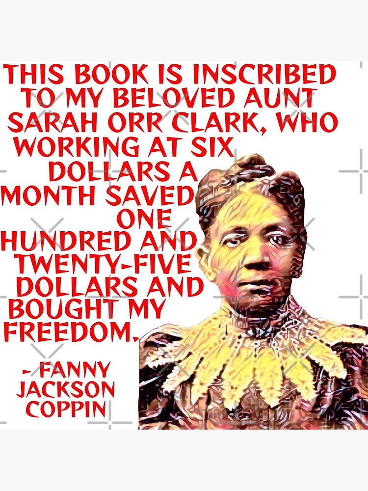 "Fanny Jackson Coppin - This Book Is Inscribed To My Beloved Aunt Sarah ...