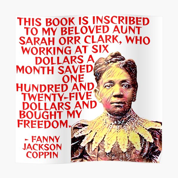 "Fanny Jackson Coppin - This Book Is Inscribed To My Beloved Aunt Sarah ...