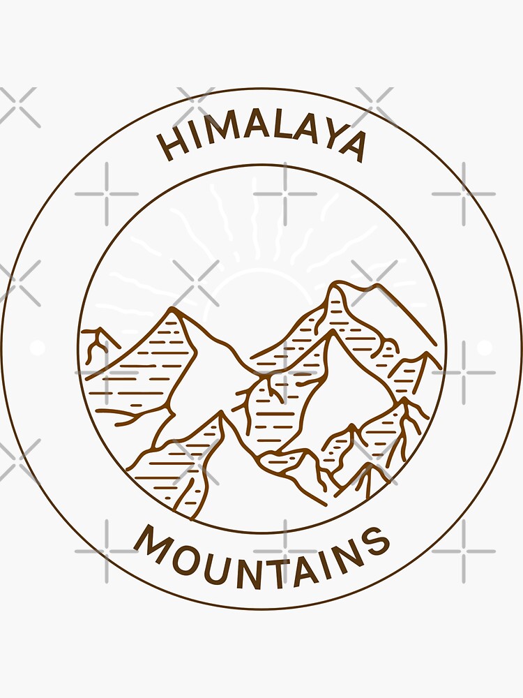 "Himalaya Mountain patch design " Sticker for Sale by HayesBrosLLC ...