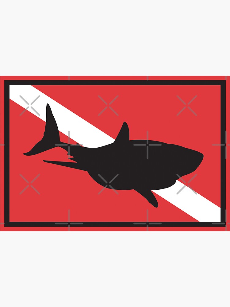 "SCUBA Shark Dive Flag" Sticker for Sale by SportsT-Shirts | Redbubble