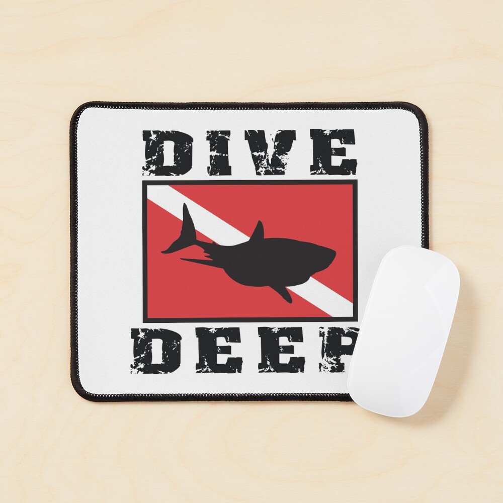 " Shark SCUBA Flag Dive Deep" Sticker for Sale by SportsT-Shirts ...