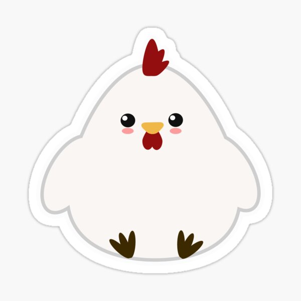 "Cute Chicken" Sticker for Sale by Moonlet | Redbubble