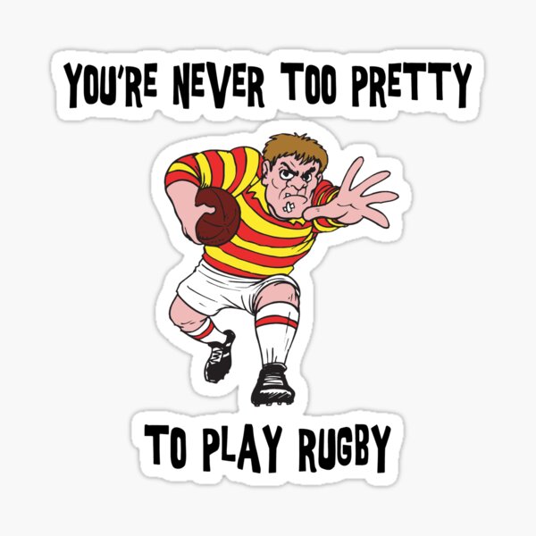 "Funny Rugby" Sticker by SportsT-Shirts | Redbubble