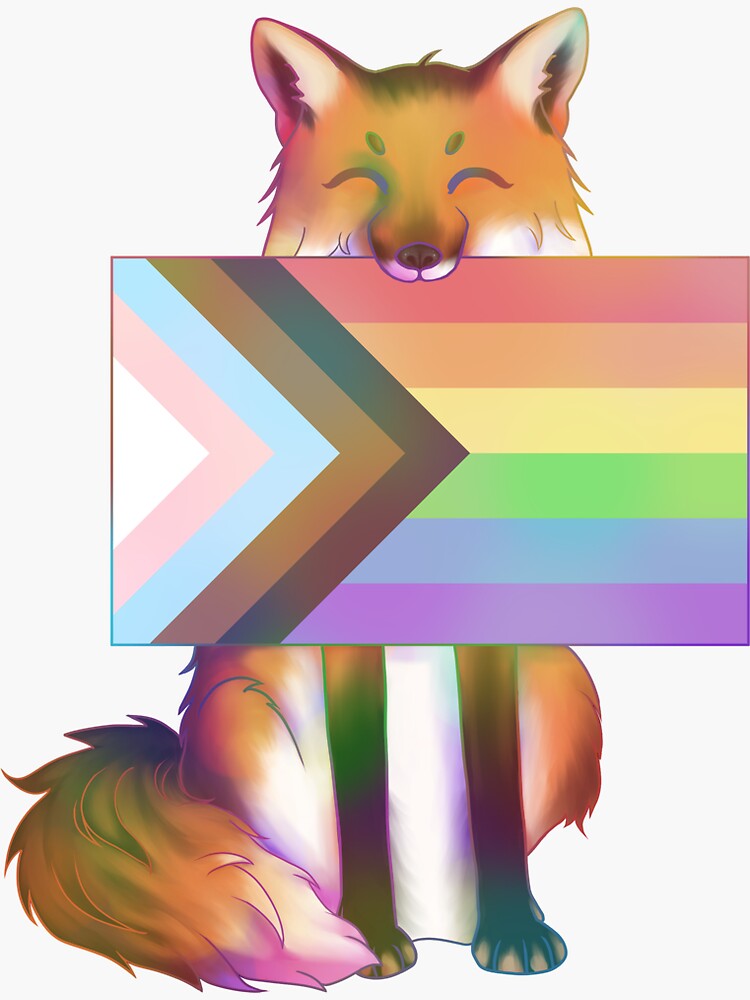 "Fox Pride Flag " Sticker by BluBxtch | Redbubble
