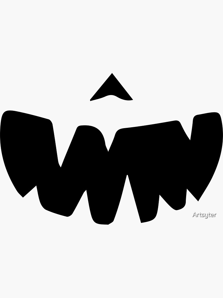 "Copy of Halloween Appalling Smile Face" Sticker for Sale by Artsyter ...