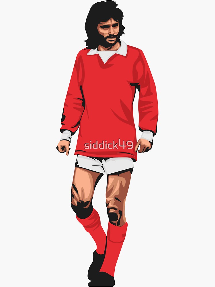 "George Best" Sticker for Sale by siddick49 | Redbubble