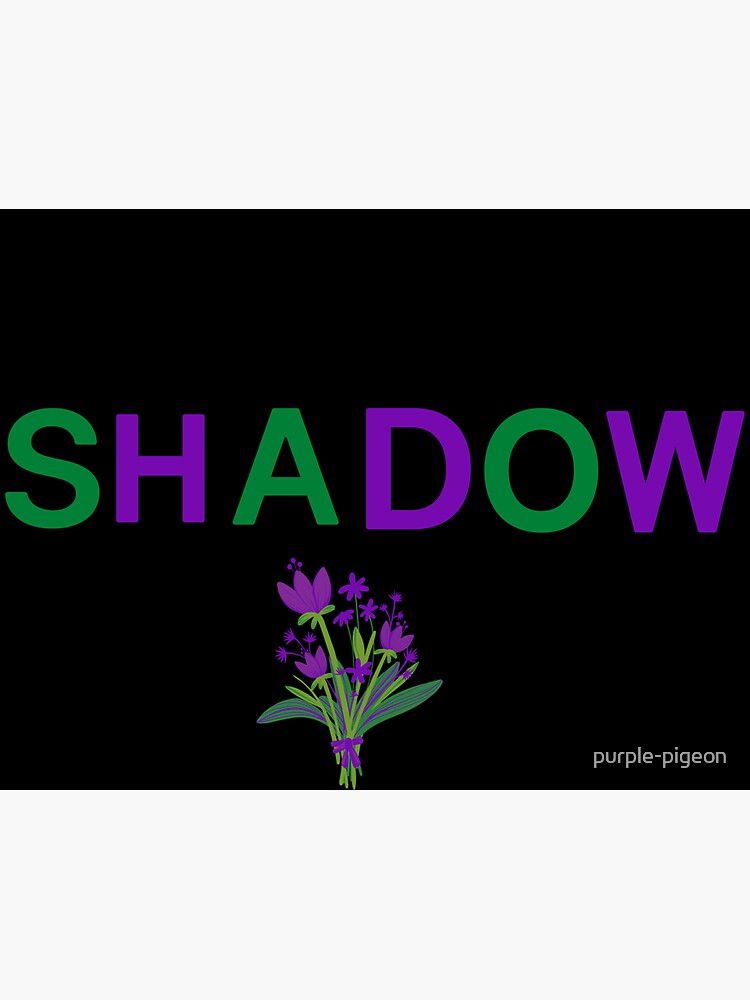 "Shadow Word Art" Sticker for Sale by purple-pigeon | Redbubble