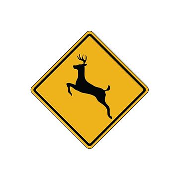 "Deer Crossing" Sticker for Sale by NorthernRock | Redbubble