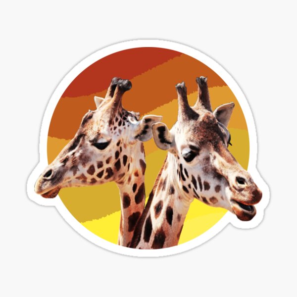 "Giraffes-Sticker" Sticker for Sale by Marlow31 | Redbubble