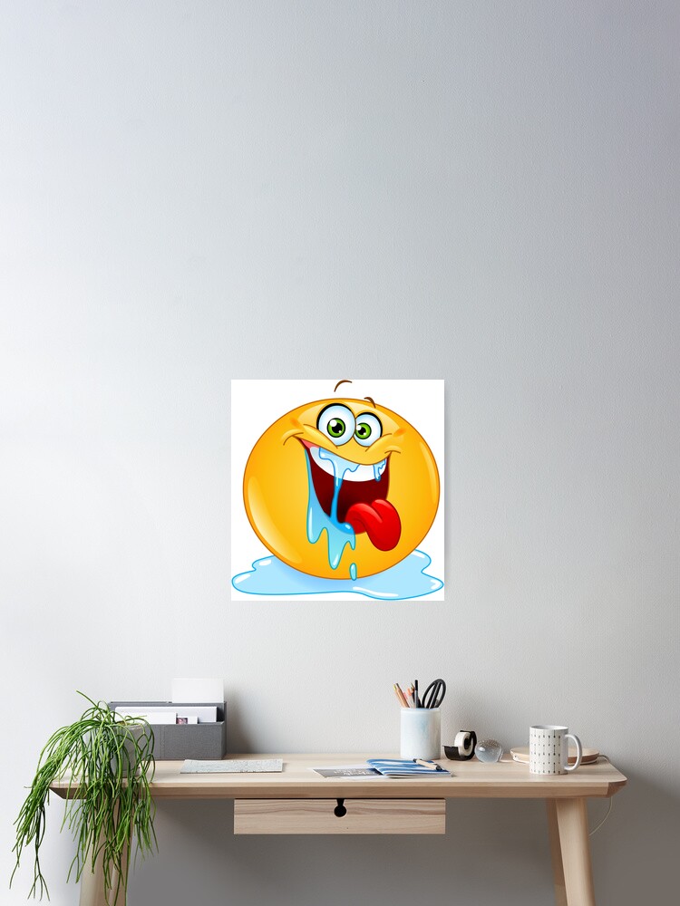 "Drooling Emoticon" Poster for Sale by Yael Weiss | Redbubble