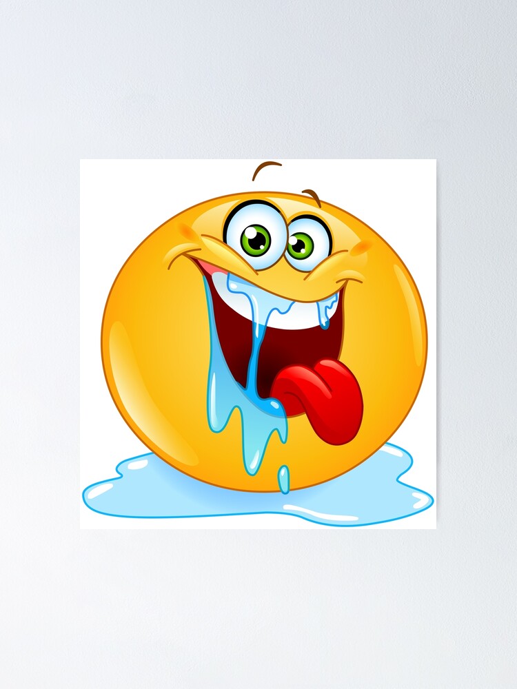 "Drooling Emoticon" Poster for Sale by Yael Weiss | Redbubble