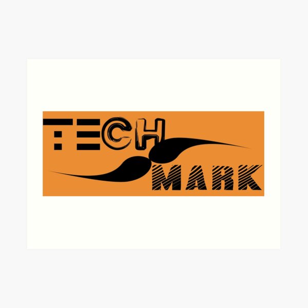 "Tech Mark Text Logo " Art Print for Sale by Bkgrart | Redbubble