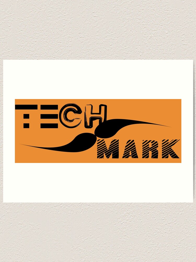 "Tech Mark Text Logo " Art Print for Sale by Bkgrart | Redbubble