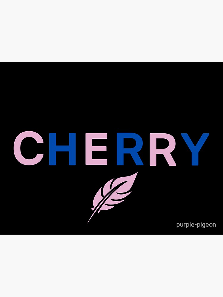 "Cherry Word Art" Sticker for Sale by purple-pigeon | Redbubble