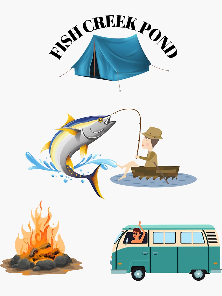 "Fish Creek Pond Sticker pack" Sticker for Sale by Harmonystore | Redbubble