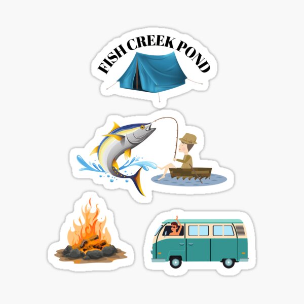 "Fish Creek Pond Sticker pack" Sticker for Sale by Harmonystore | Redbubble