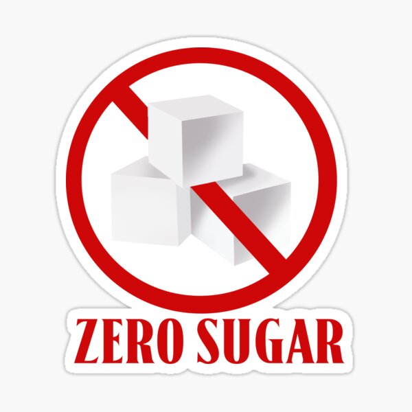 "Zero sugar challenge healthy lifestyle" Sticker for Sale by NADARTDOM ...