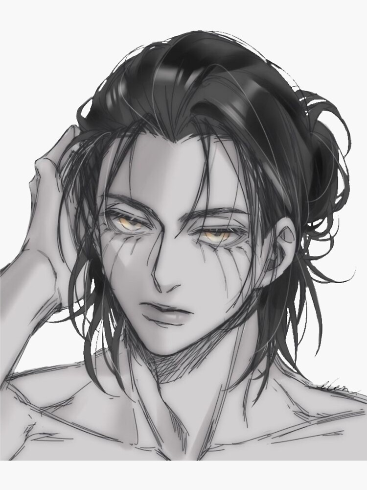 "Sexy Attack on Titan Long Hair Eren" Sticker for Sale by Chanwooirl ...