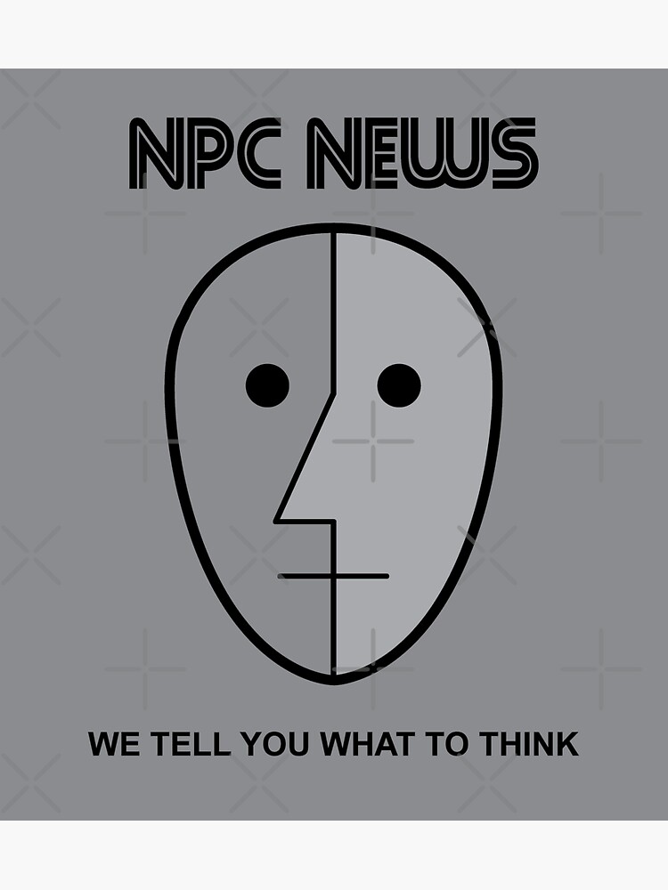 "NPC News Sticker" Sticker for Sale by denisseinfeld | Redbubble