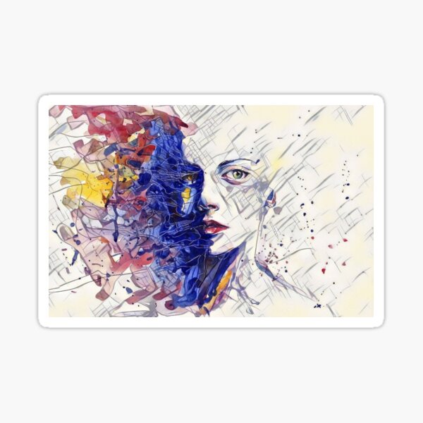 "Abstract art" Sticker for Sale by Rozanasarmanho | Redbubble