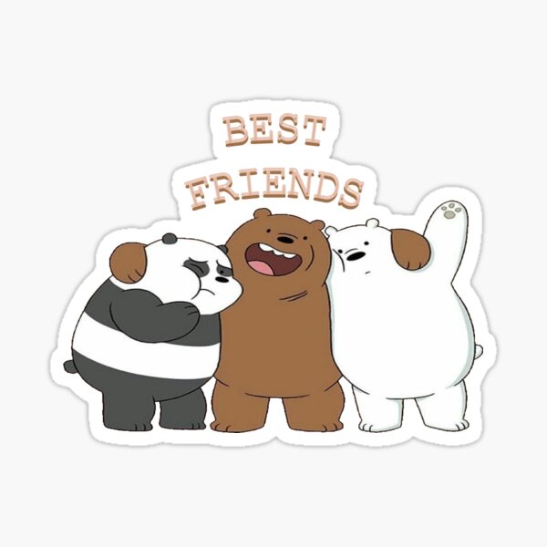 "Best Friends (Bare Bears) " Sticker for Sale by Sparkly-Station ...