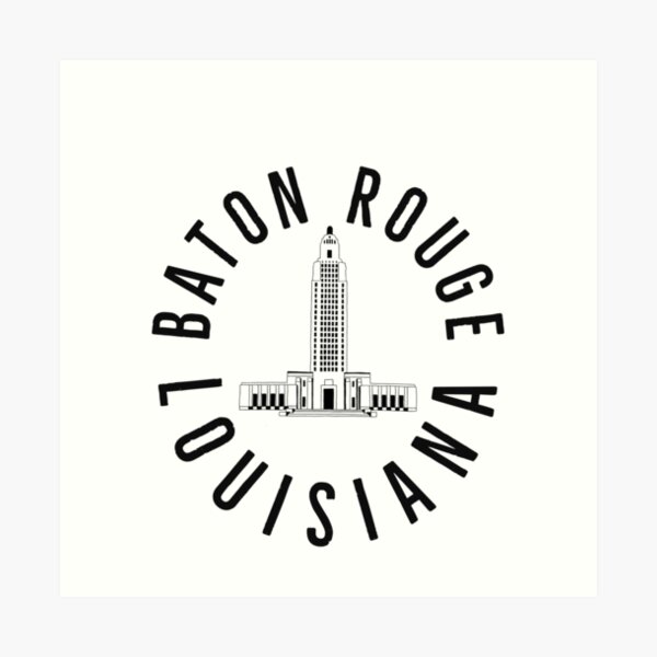 "Baton Rouge, Louisiana State Capitol Logo" Art Print for Sale by ...