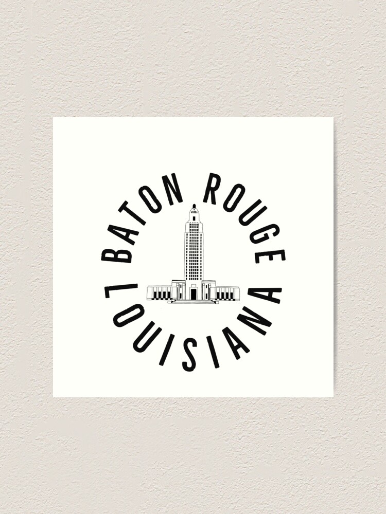 "Baton Rouge, Louisiana State Capitol Logo" Art Print for Sale by ...