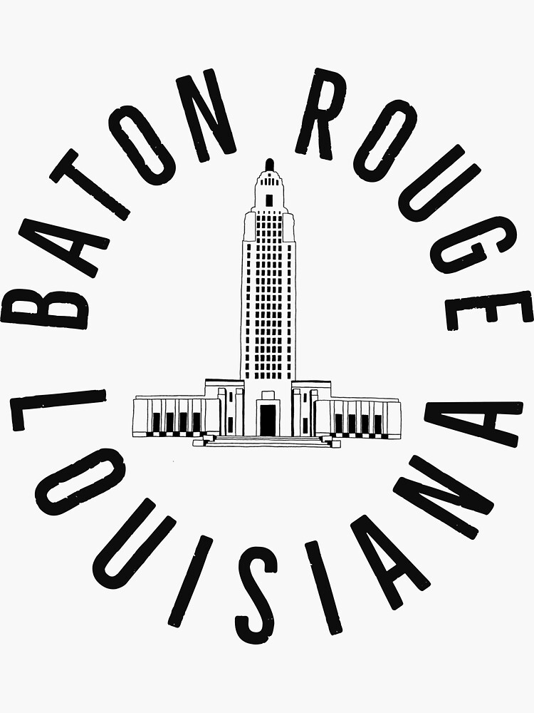 "Baton Rouge, Louisiana State Capitol Logo" Sticker for Sale by ...
