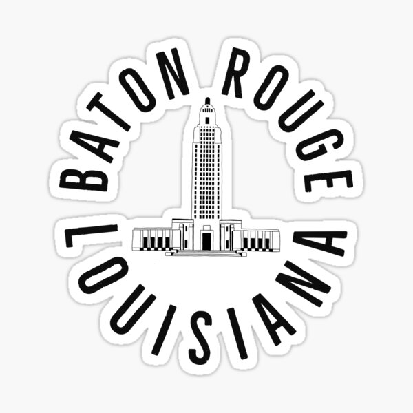 "Baton Rouge, Louisiana State Capitol Logo" Sticker for Sale by ...