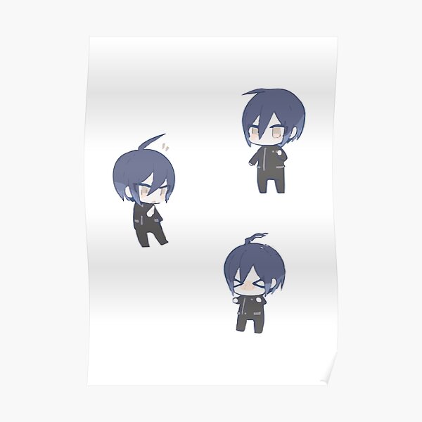 "Shuichi Saihara chibi sticker collection" Poster for Sale by Mahisterha | Redbubble
