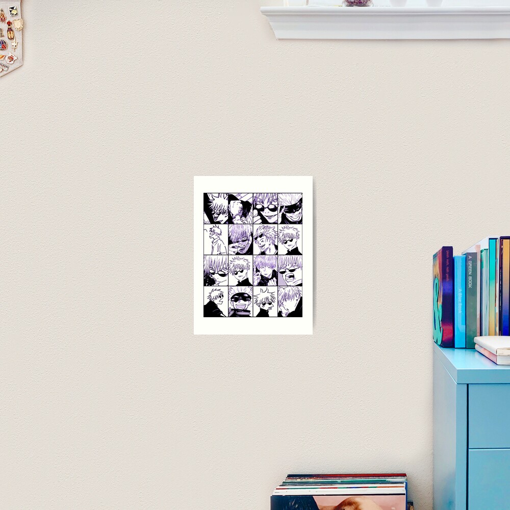 "Gojo Satoru manga collage - color version" Art Print by Angellinx3 ...