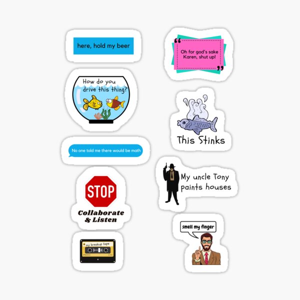 "Meme Sticker Pack" Sticker for Sale by INFIDEL | Redbubble