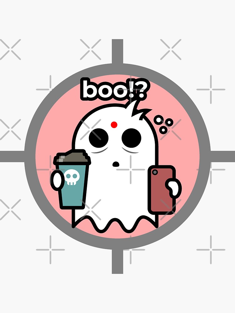 "Halloween Target Cute But Creepy Ghost Boo " Sticker for Sale by ...