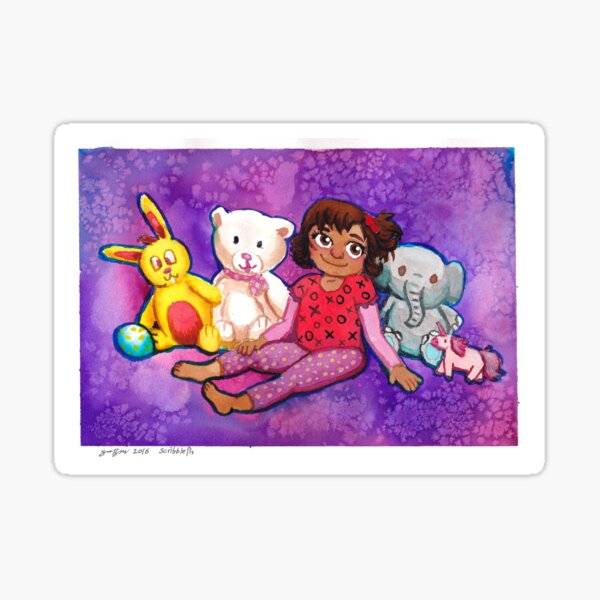 "Playtime" Sticker by ScribbleFixArt | Redbubble