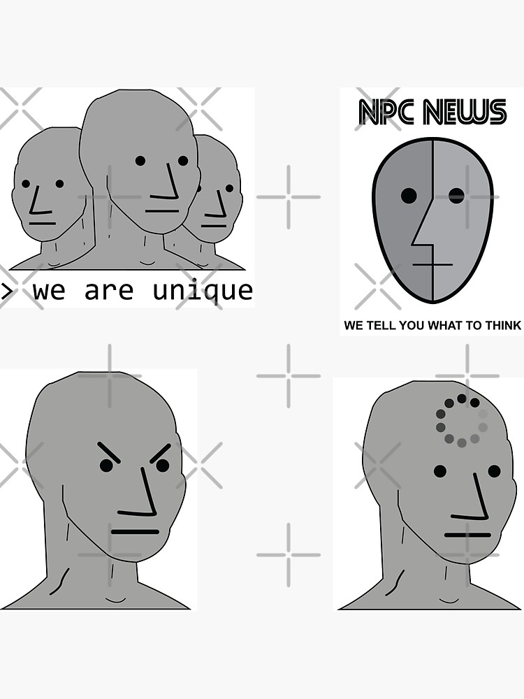 "NPC Stickers Collection " Sticker for Sale by denisseinfeld | Redbubble