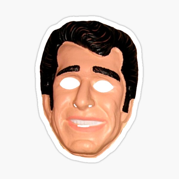 "Classic halloween mask THE FONZ Aaaay!" Sticker for Sale by ...