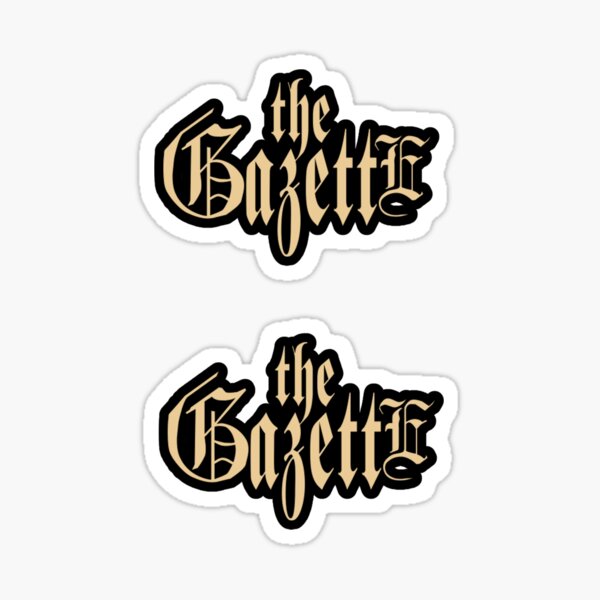 "The Gazette (Transparent) Beige" Sticker by SidsStyles | Redbubble