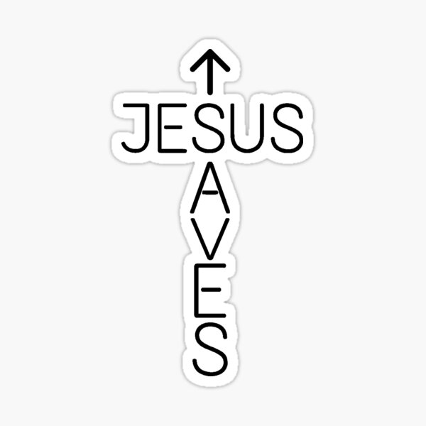 "Jesus Saves" Sticker by Prottire | Redbubble