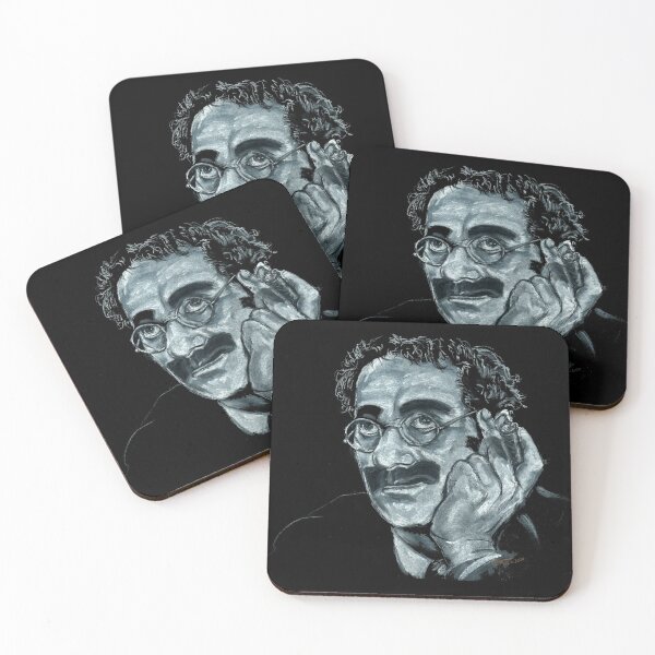 "Groucho Marx" Coasters (Set of 4) for Sale by avalard | Redbubble