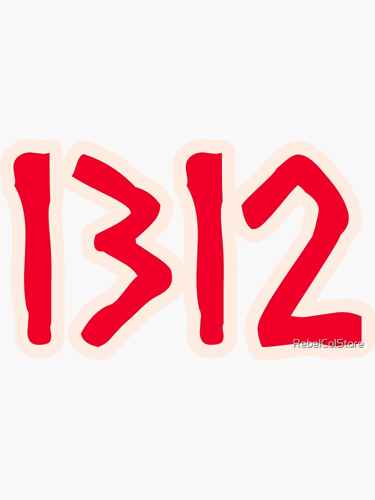 "1312 ACAB" Sticker for Sale by RebelColStore | Redbubble