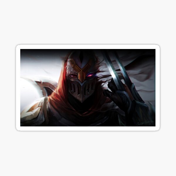 "LEGUE OF LEGENDS(ZED)" Sticker for Sale by gaiamortal | Redbubble