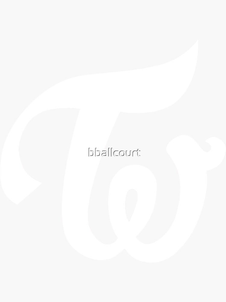 "Twice - Logo - White" Sticker for Sale by bballcourt | Redbubble