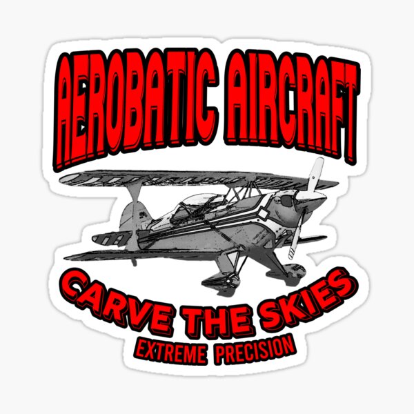 "Aerobatic Aircraft Carve the Skies " Sticker for Sale by tshdesigns ...