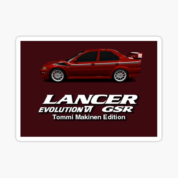 "Mitsubishi Lancer Evo VI TME" Sticker for Sale by isrlygood1 | Redbubble