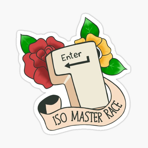 "ISO Master Race" Sticker for Sale by Ashenai | Redbubble