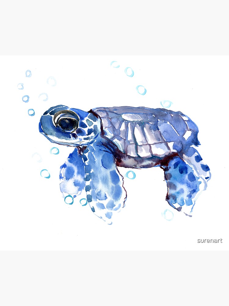 "Sea Turtle, cute Turtle Blue turtle" Sticker for Sale by surenart ...