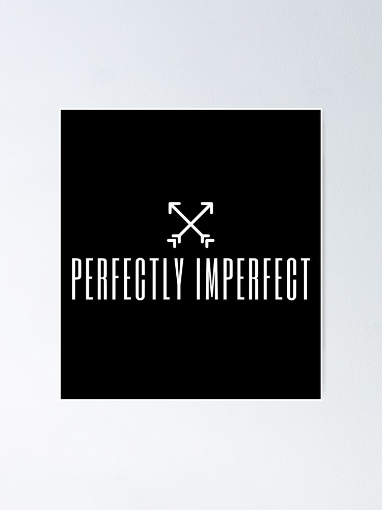 Póster « Diseño de flecha blanca perfectamente imperfecto: mentalmente ...