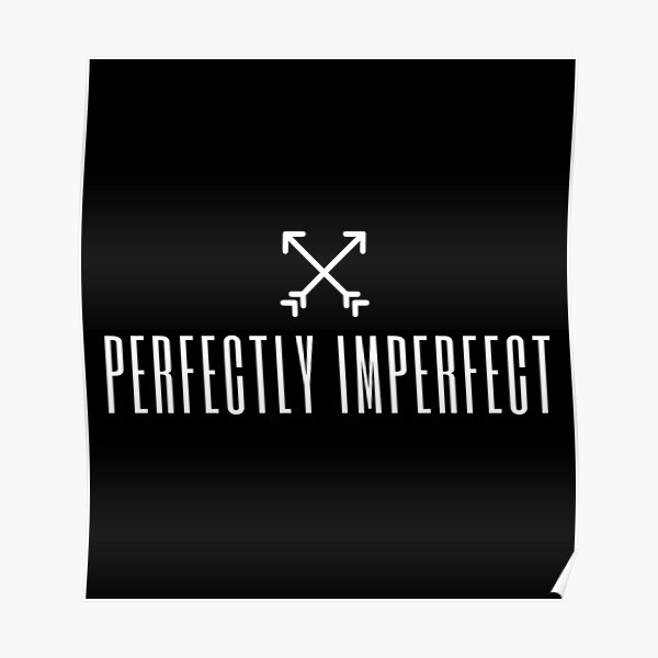 Póster « Diseño de flecha blanca perfectamente imperfecto: mentalmente ...