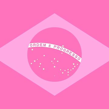 "Pink Brazilian Flag" Greeting Card for Sale by holografica | Redbubble